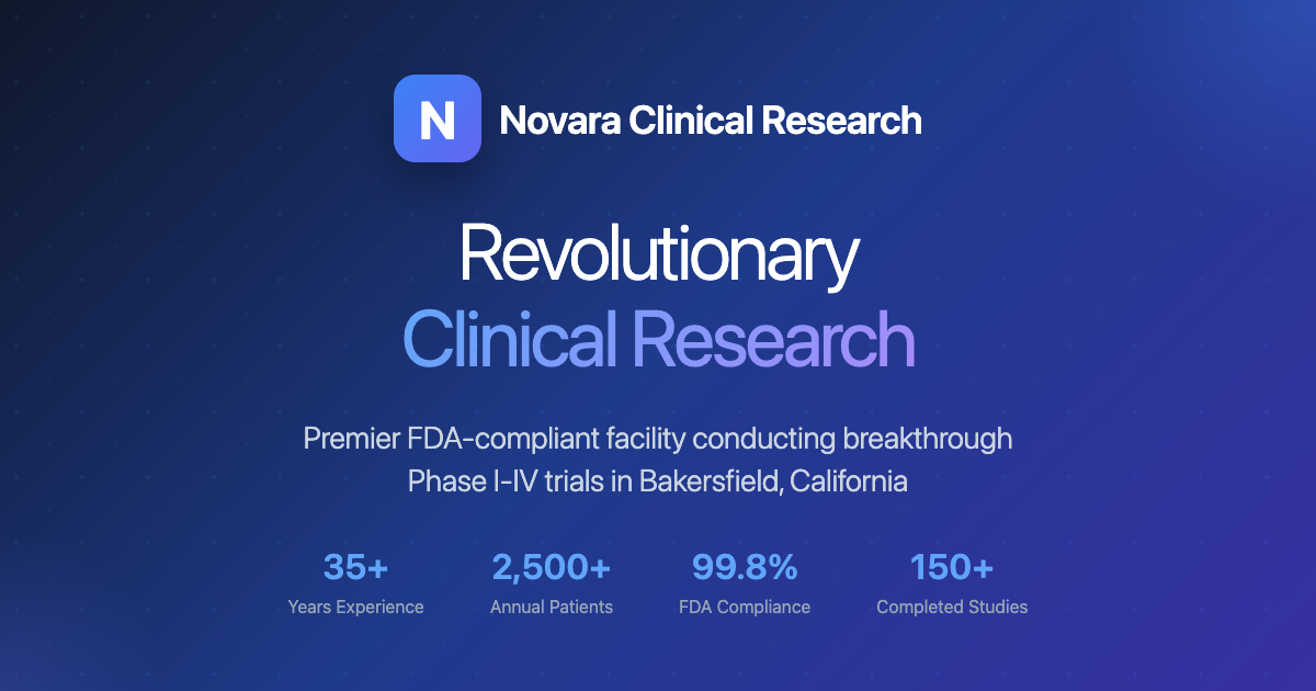 Novara Clinical Research | Premier Clinical Trial Site Bakersfield CA ...